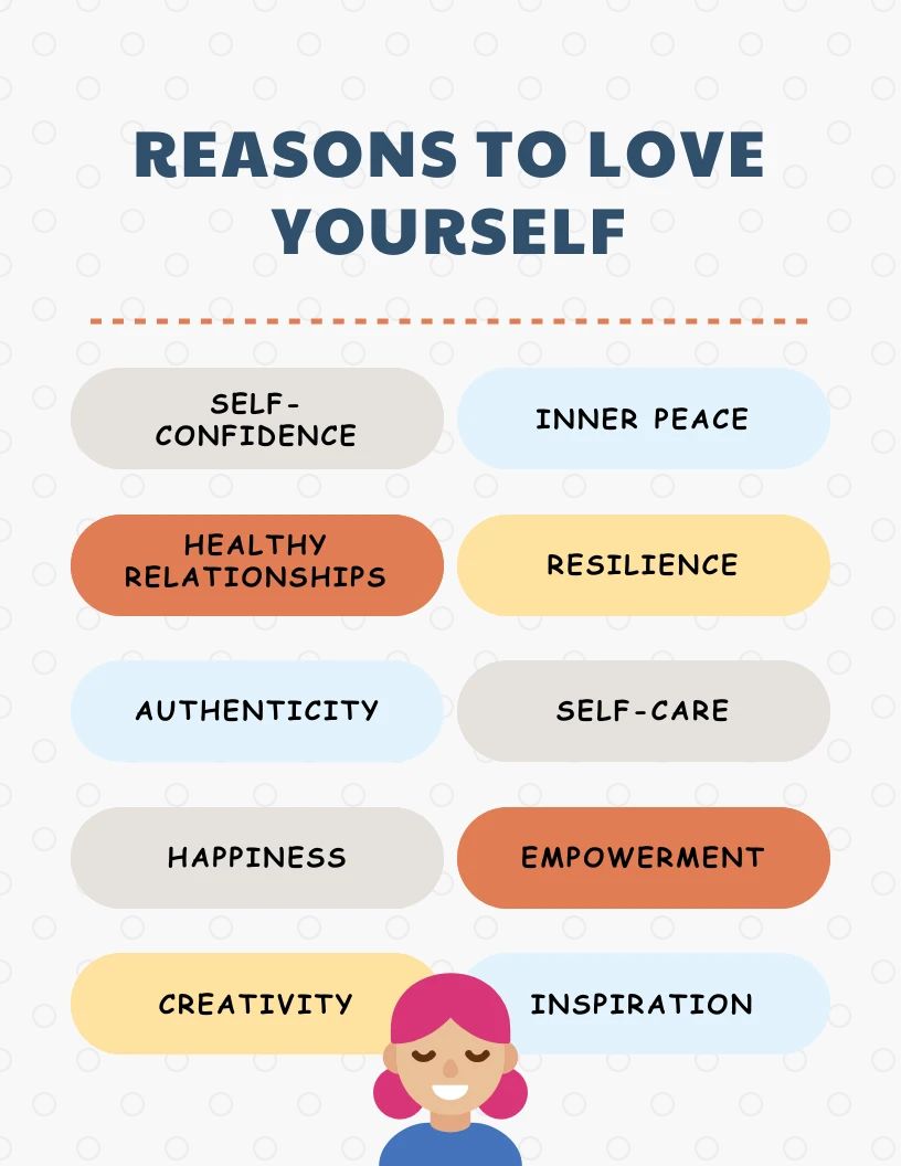 White Minimalist Reason to Love Yourself Poster - Venngage