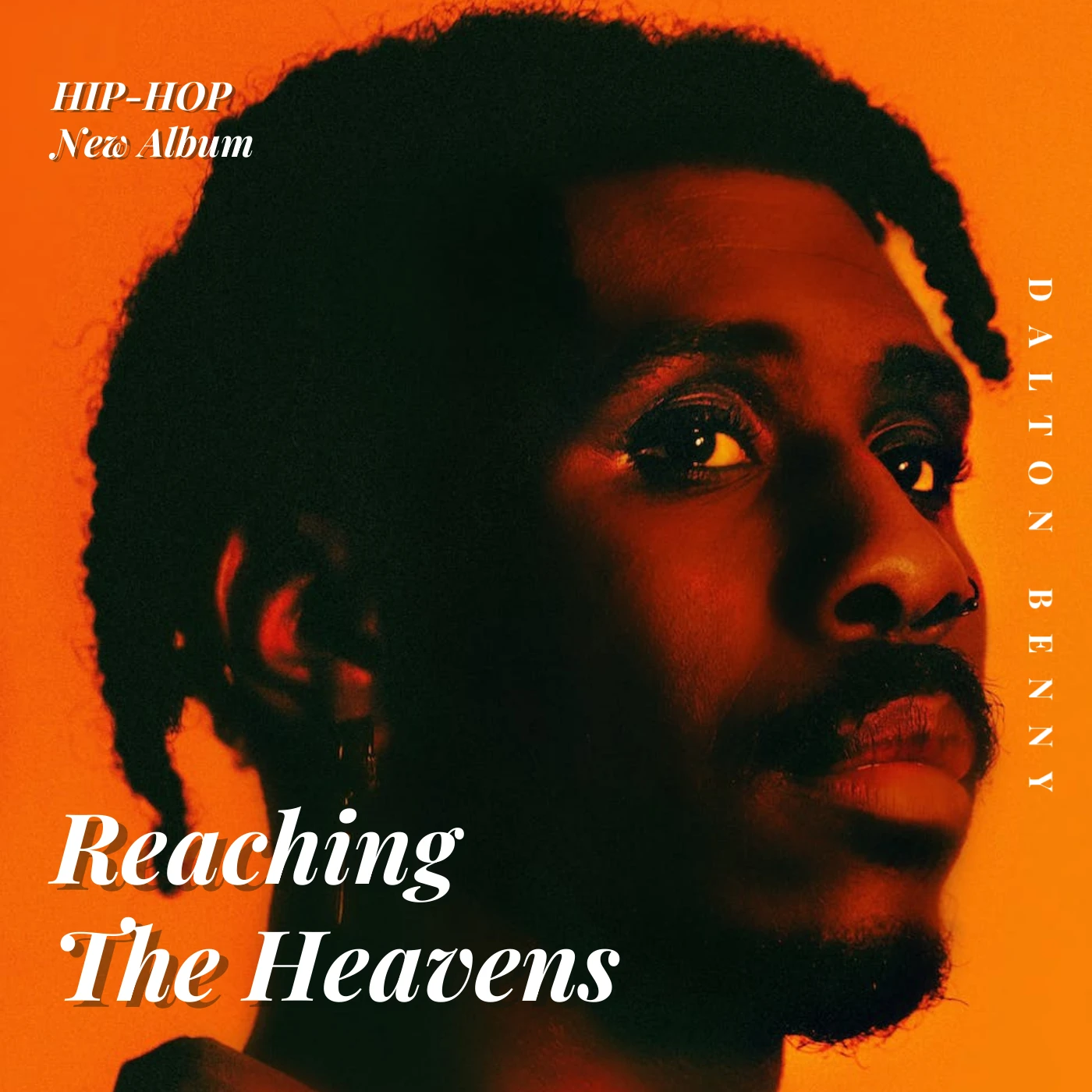 Orange einfaches Hip-Hop-Albumcover - Venngage