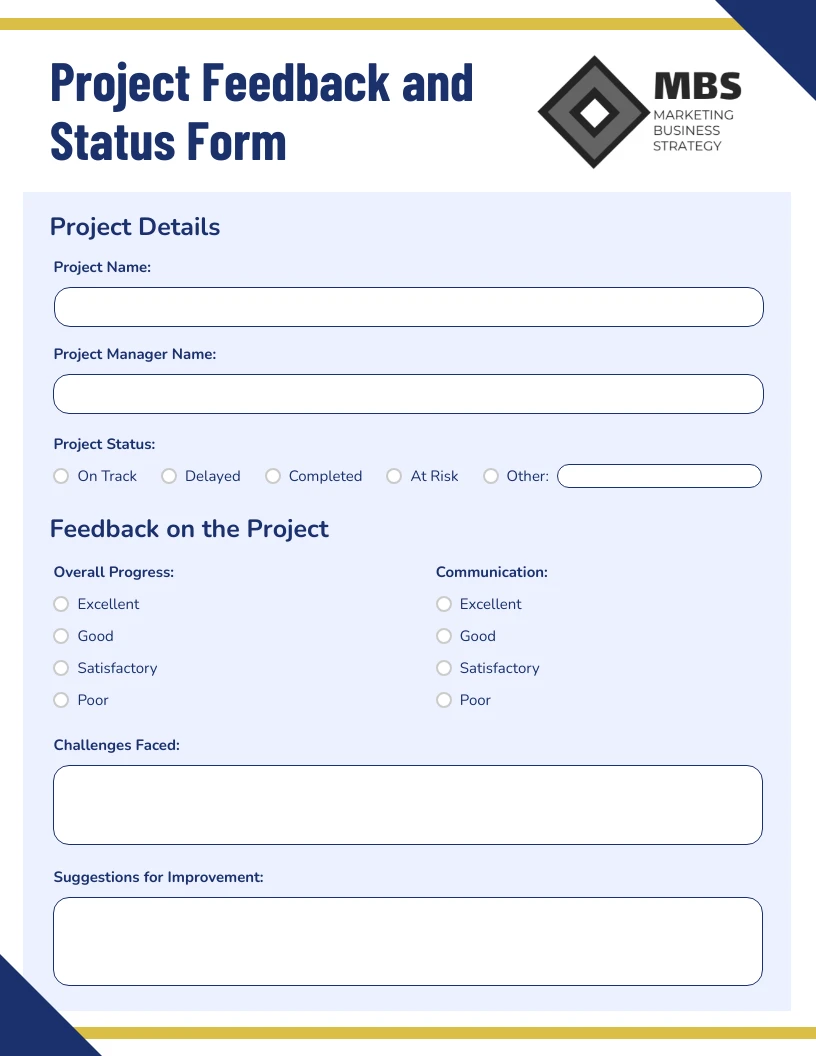 Blue And Yellow Minimalist Modern Business Form - Venngage