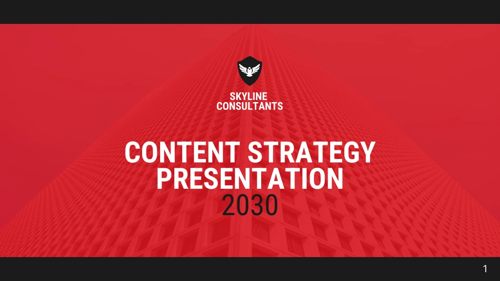 Red Content Strategy Presentation Template - Venngage