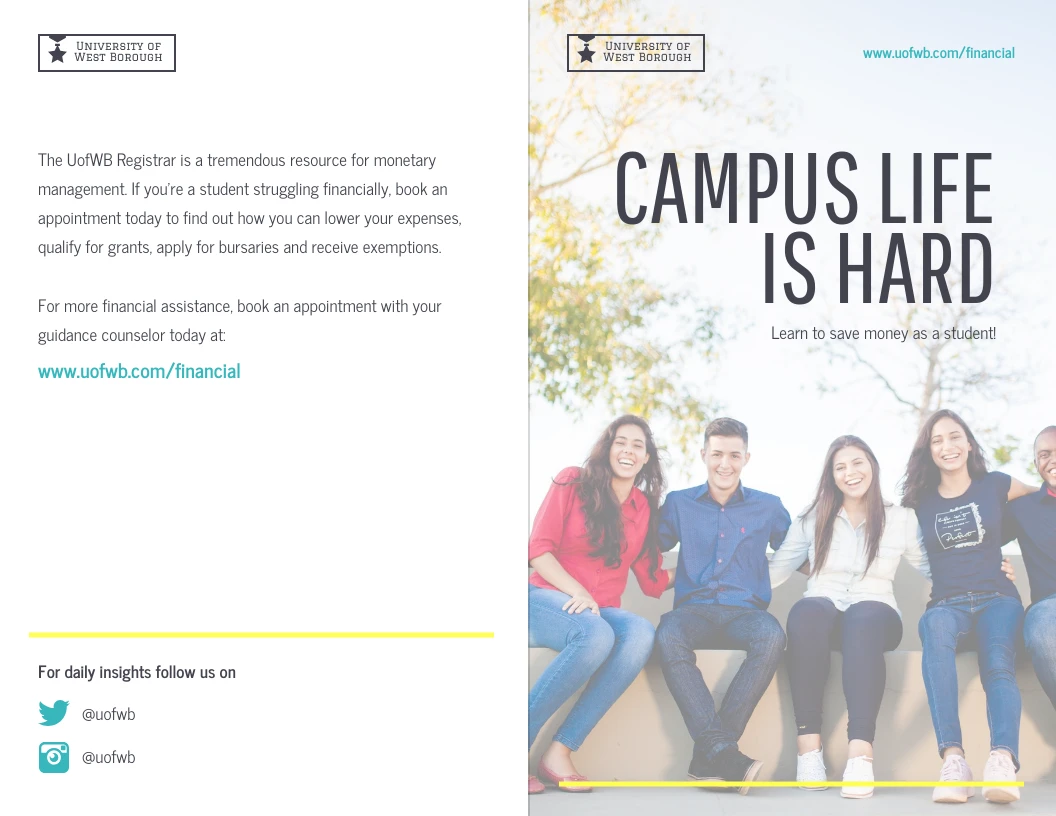 Light Financial Informational Pamphlet Template - Venngage