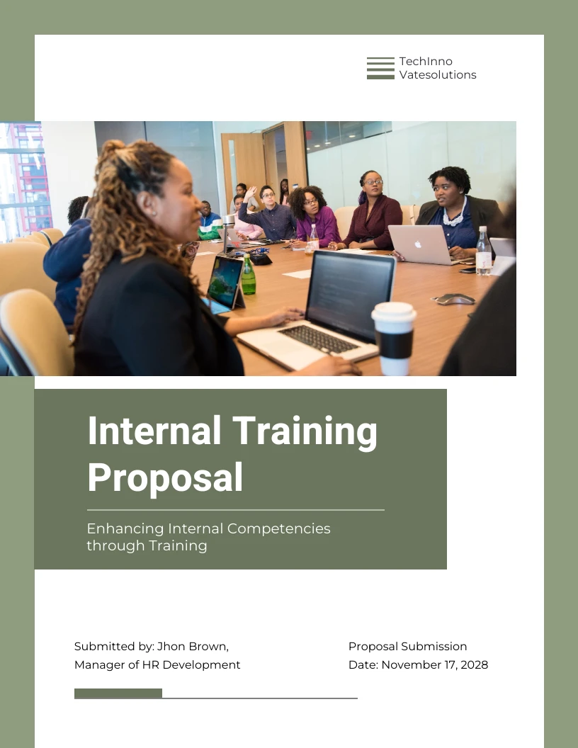 Internal Training Proposal Template - Venngage