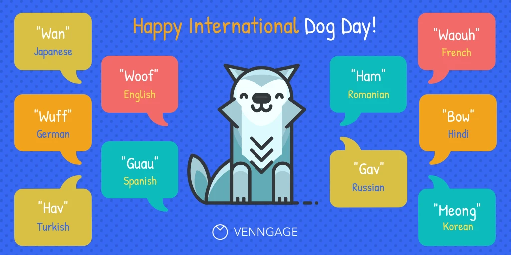 Vibrante publicación en Twitter del Día del Perro - Venngage