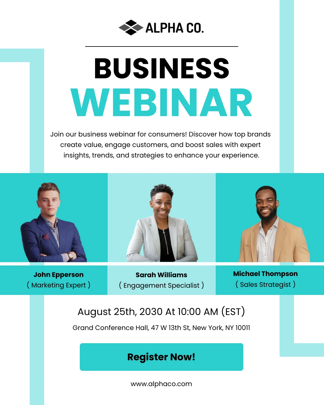 Business Webinar Portrait Instagram Post - Venngage