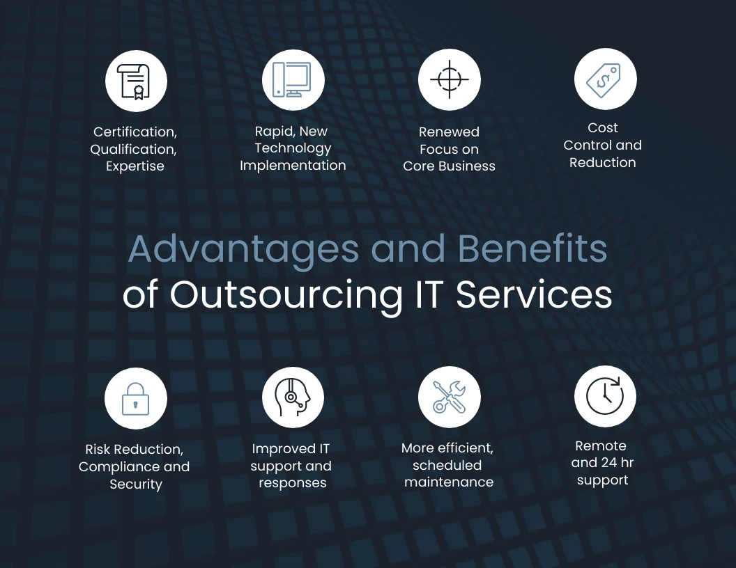Benefits of IT Services Outsourcing List Infographic Template - Venngage
