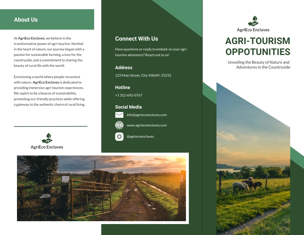 Agri-Tourism Opportunities Brochure Template - Venngage