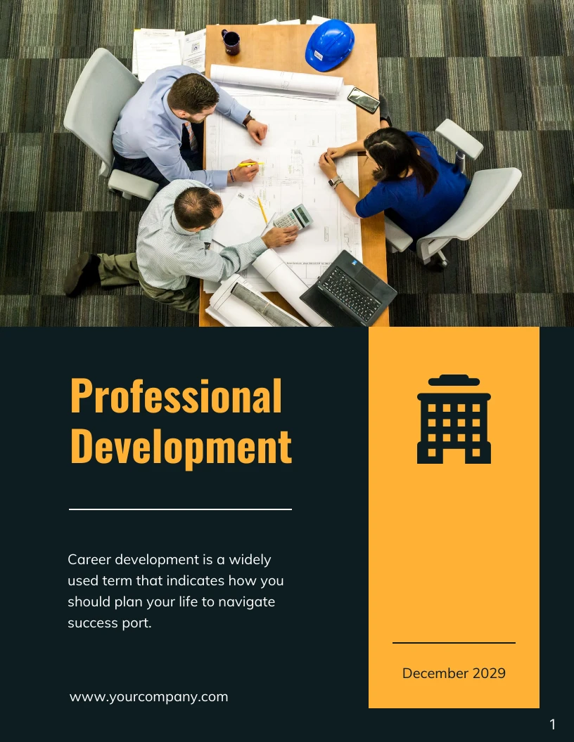 Aztec Professional Development Plan Template - Venngage