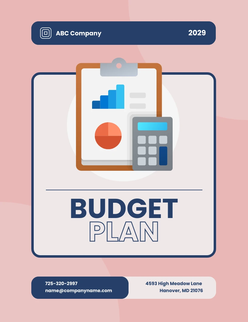 Pink Blue Budget Plan Template - Venngage