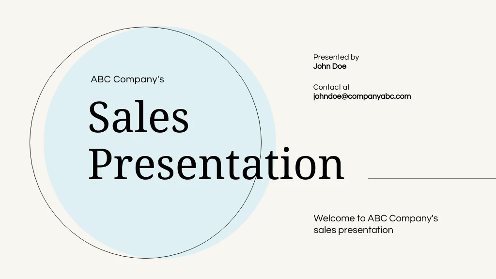 Cream Neutral Sales Presentation Template - Venngage