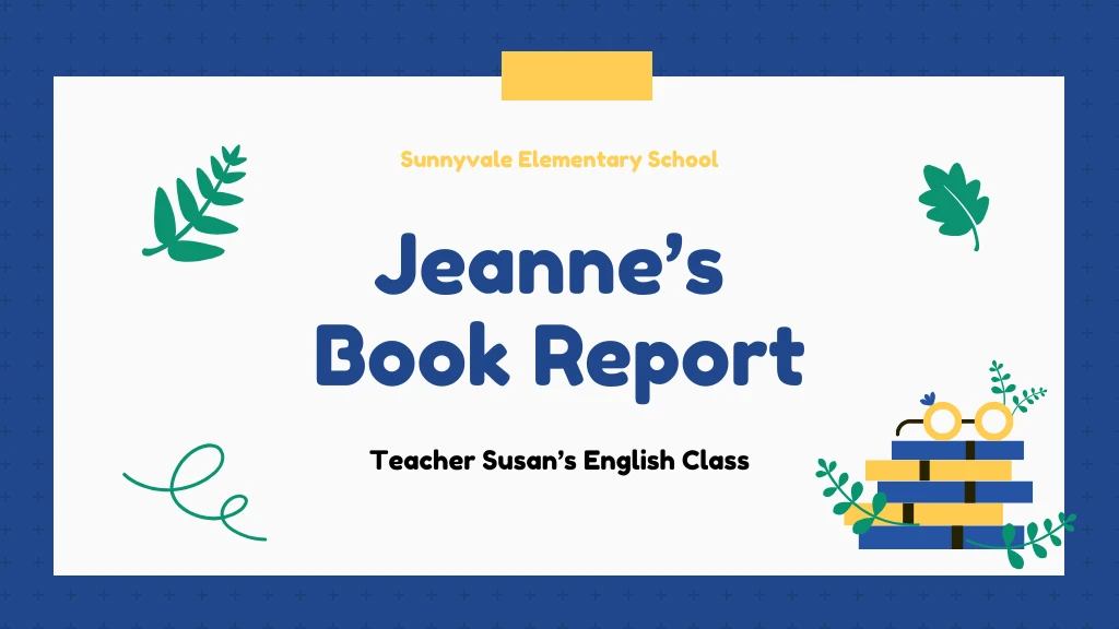 Book Report Format Presentations Template - Venngage