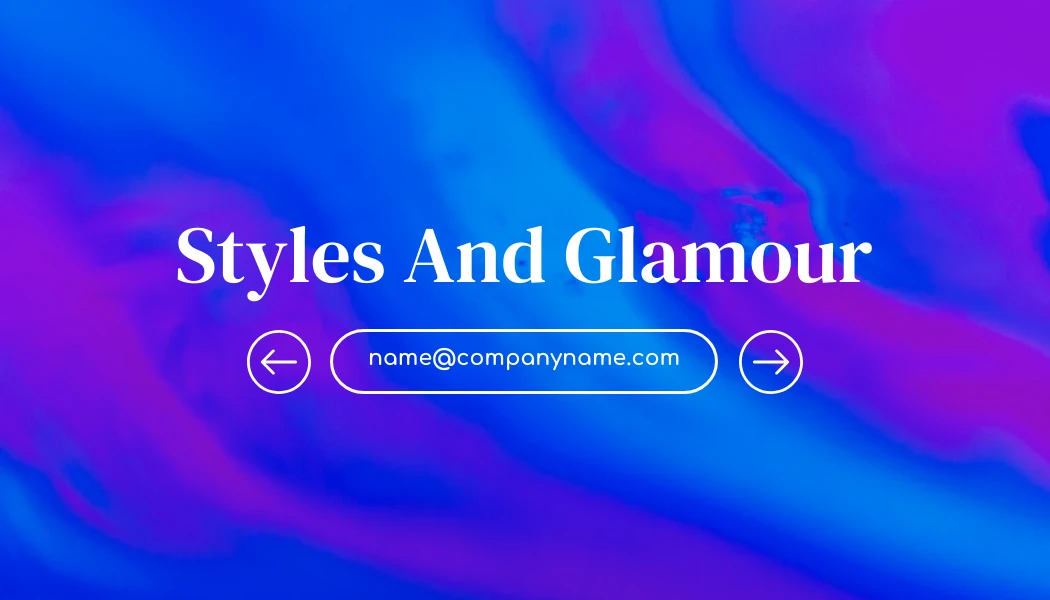 Blue Gradient Modern Aesthetic Make-Up Artist Business Card - Venngage