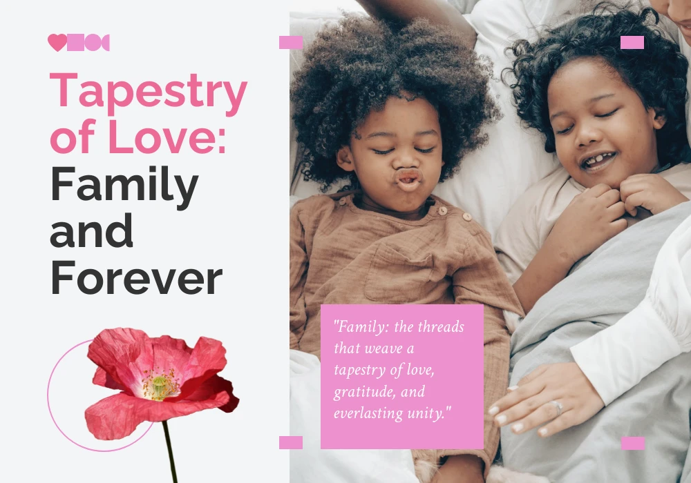 Simple Grey and Pink Love Family Card - Venngage