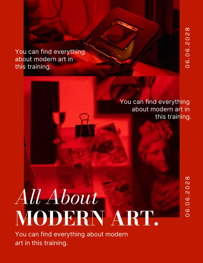 Red Modern Art Exhibition Event Poster - Venngage