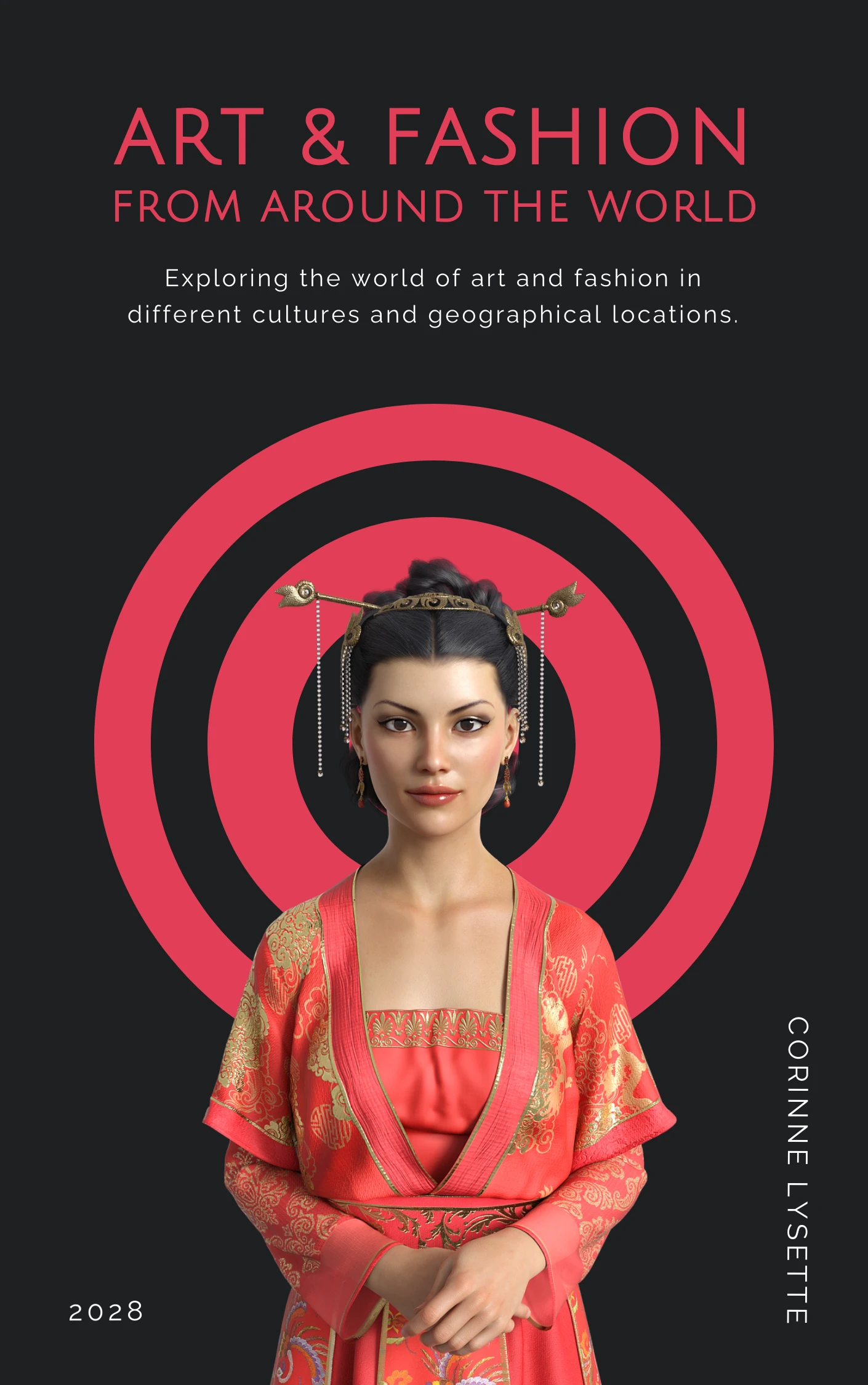 Black And Red Cultural Art Book Cover - Venngage