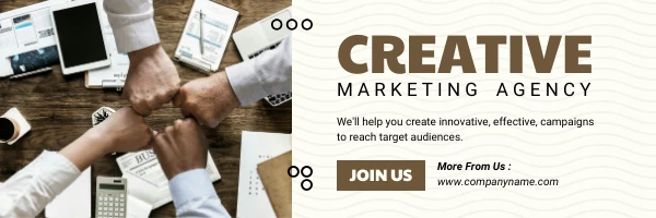Beige And Brown Simple Creative Marketing Email Header Business Banner ...