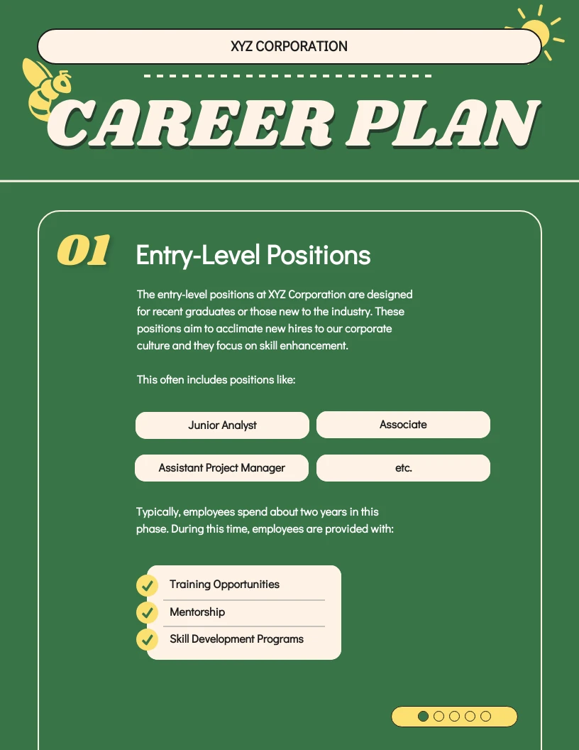 Green Fun Retro Career Plan Venngage
