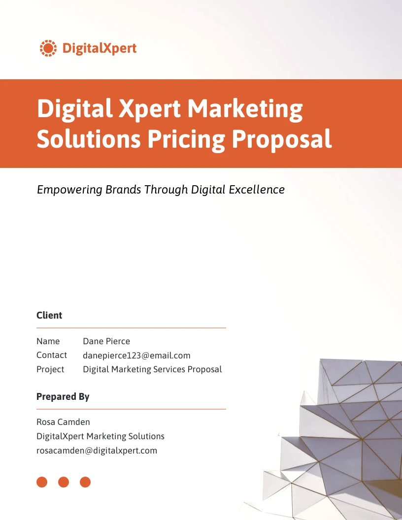 Marketing Solutions Pricing Proposal Template - Venngage