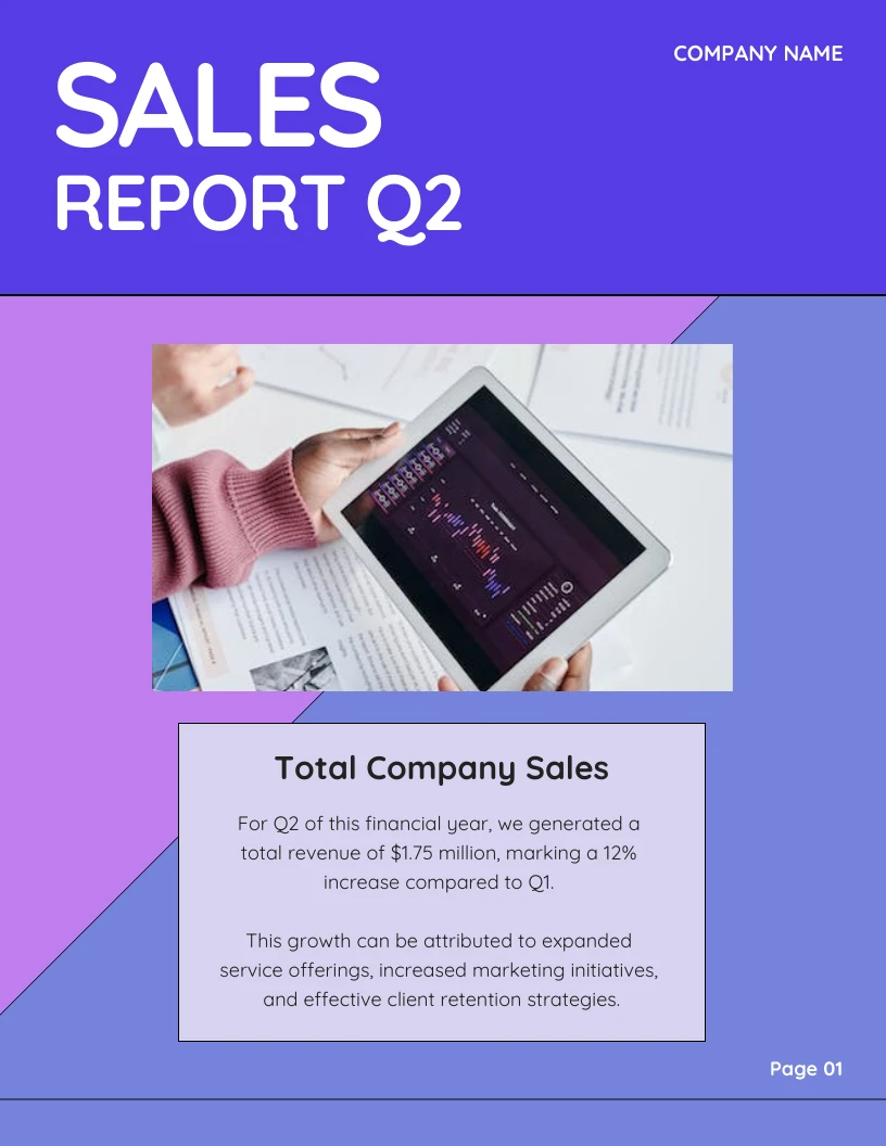 Fun Sales Report Template - Venngage
