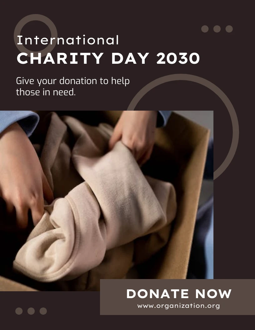 International Charity Day Flyer Template - Venngage