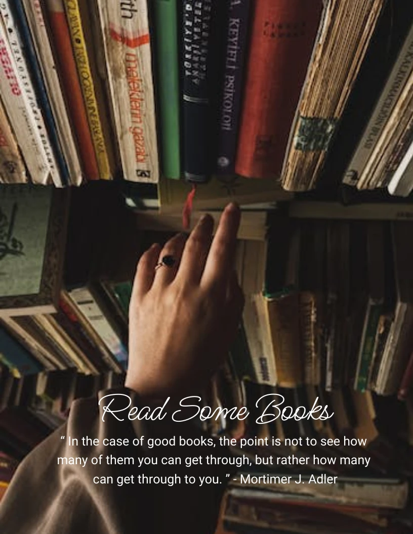 Simple Photo Reading Quotes Poster - Venngage