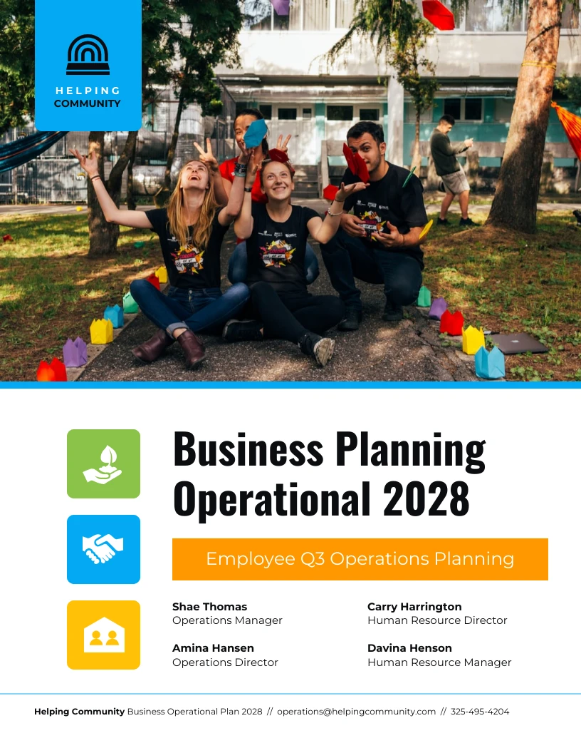 Business Operational Plan Template - Venngage