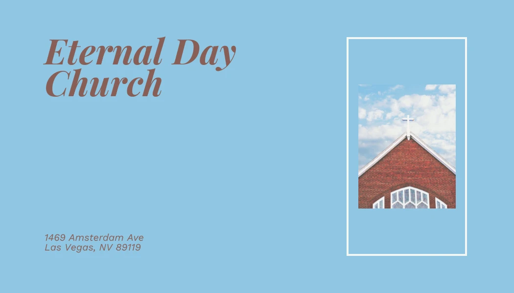 Simple Blue Sky Business Church Card - Venngage