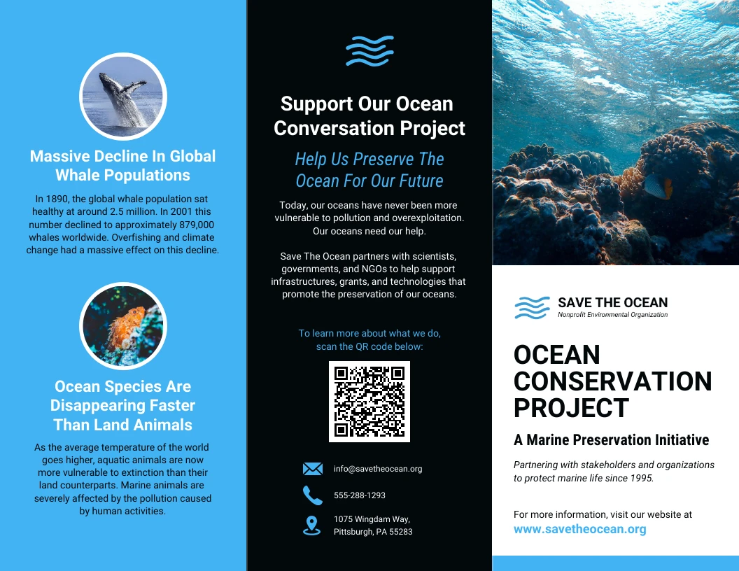 Plantilla de folleto de proyecto - Venngage