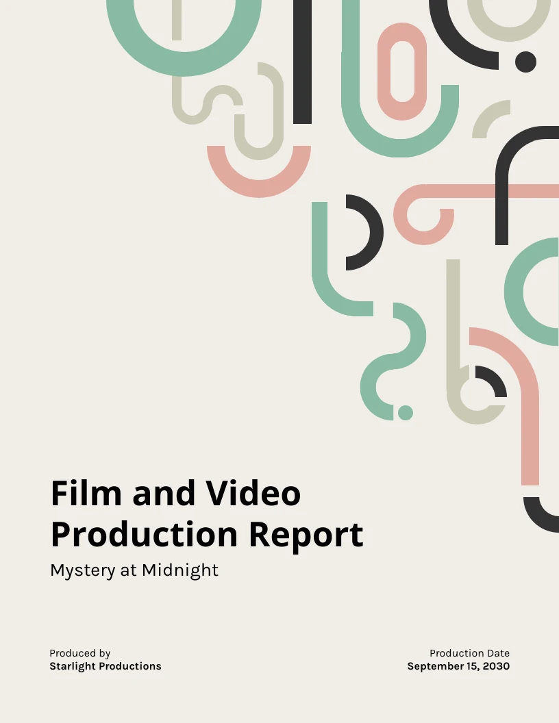 Simple Shape Production Report Template - Venngage