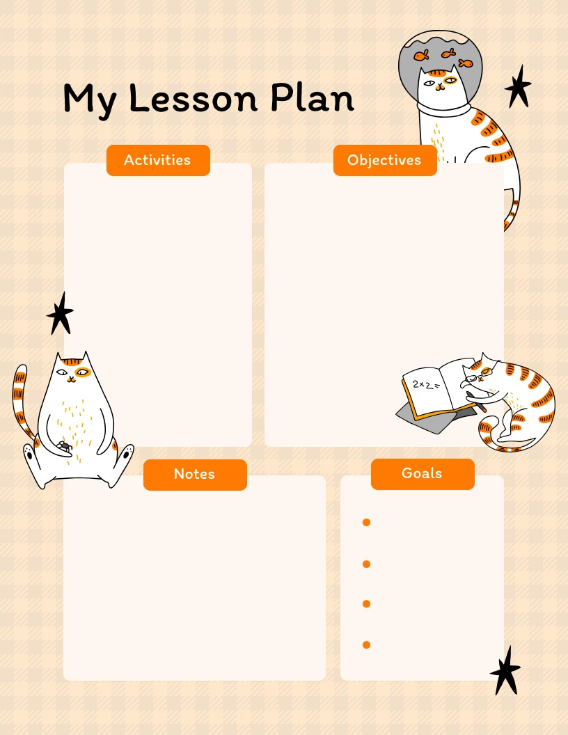 Orange Cat Lesson Plan - Venngage
