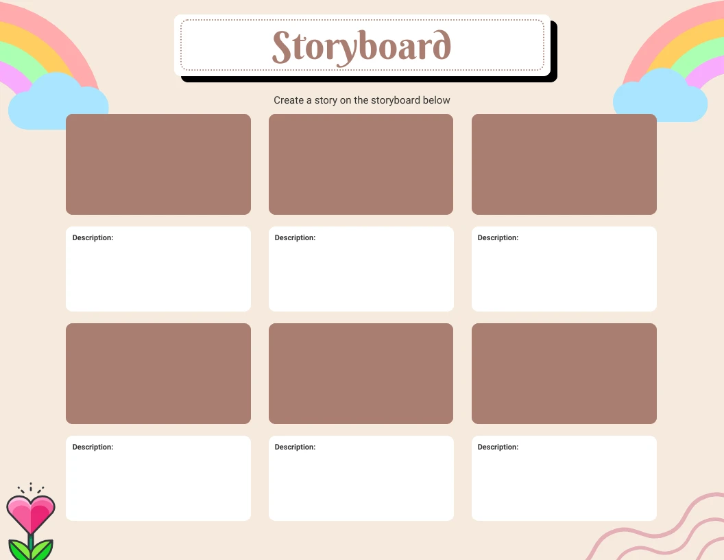 Simple Blank Storyboard Diagram Template - Venngage