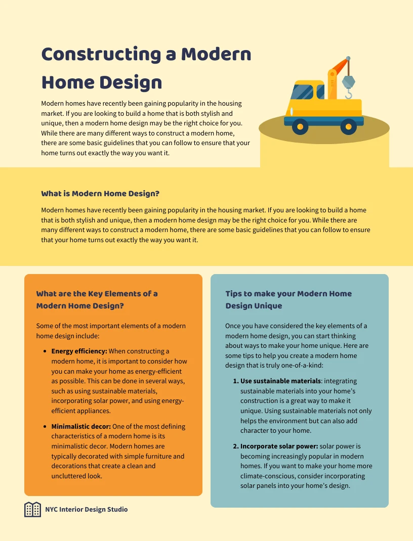 Construction Infographic Template - Venngage