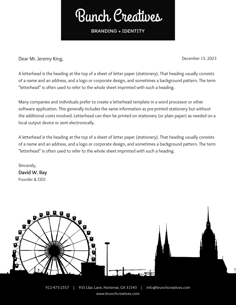 Illustrative Letterhead - Venngage