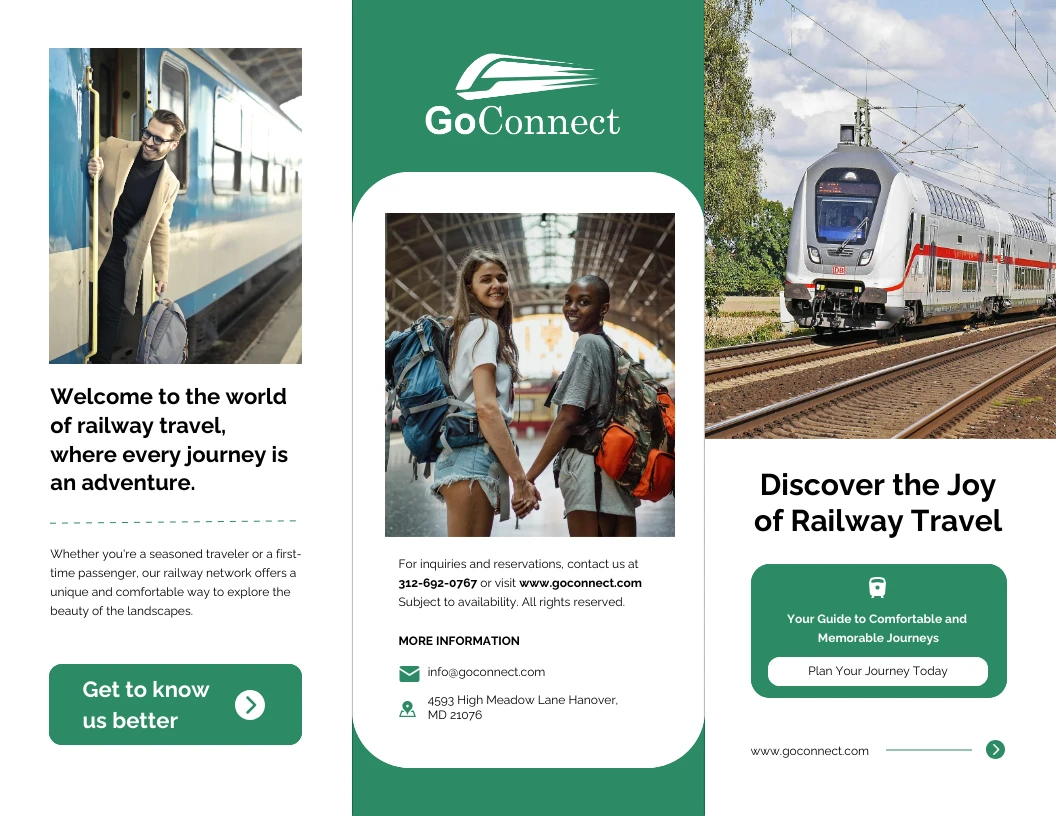 Railway Travel Information Brochure - Venngage