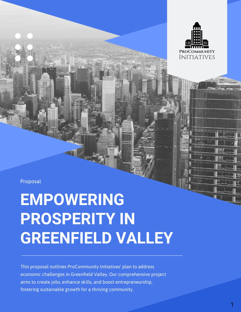 Propuestas de desarrollo económico - Venngage