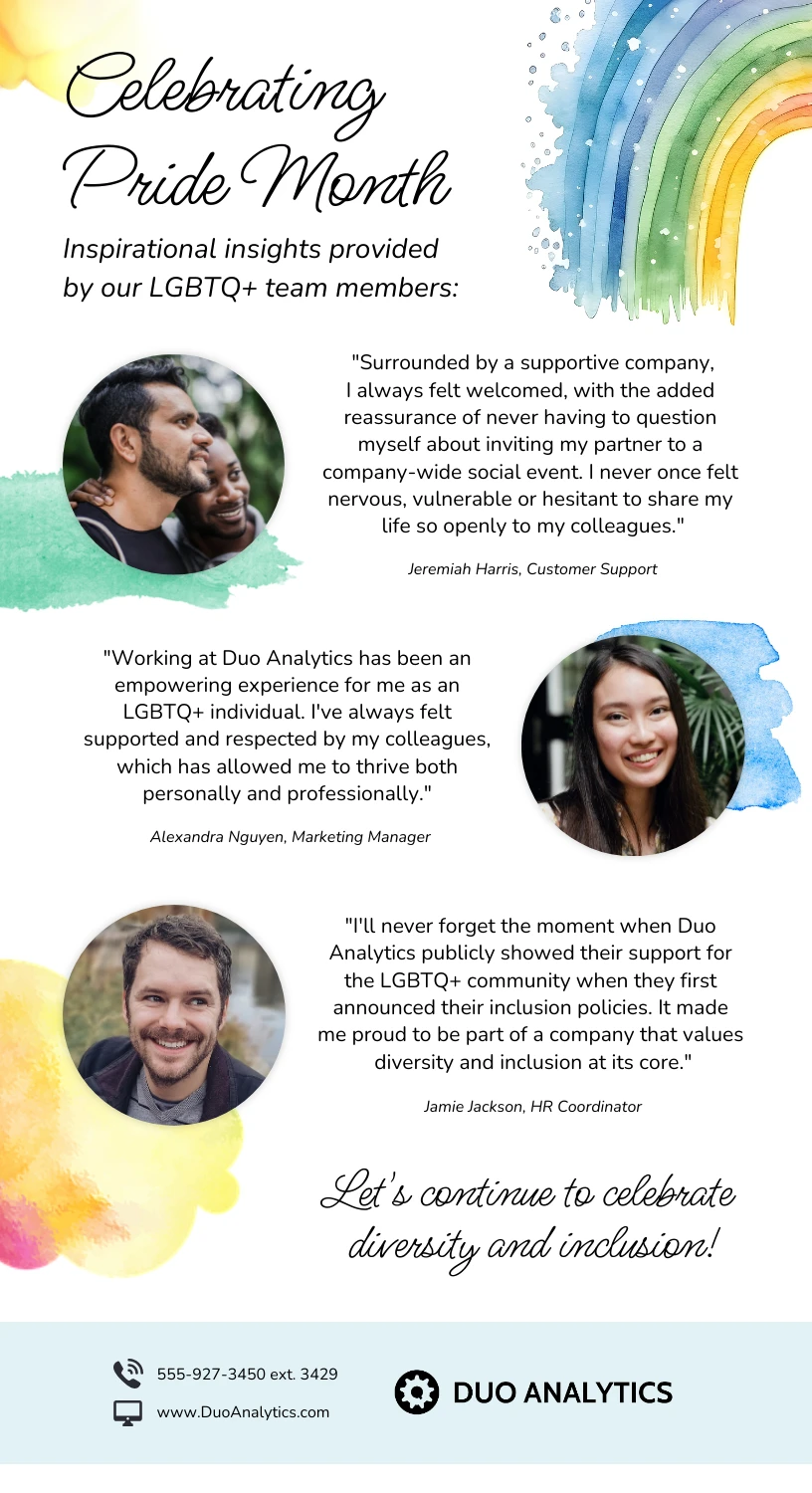 LGBTQ+ Employees: Inclusive Pride Month Email Newsletter - Venngage