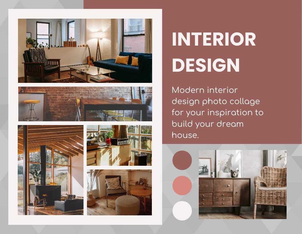 Brown Modern Interior Design - Venngage