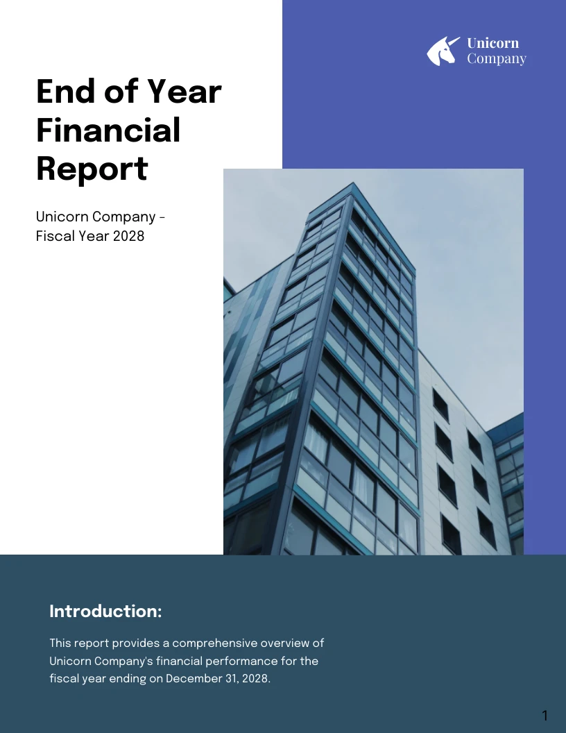 Financial Data Report Template - Venngage