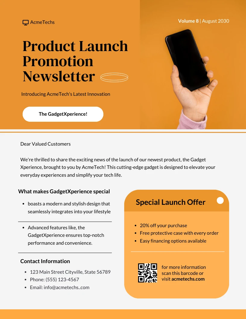 Product Launch Promotion Newsletter Template - Venngage