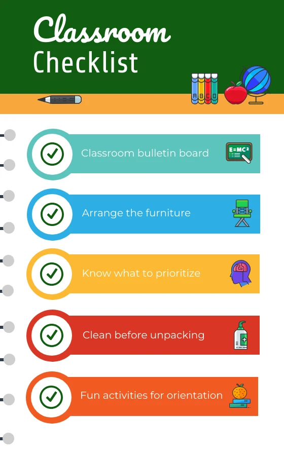 Classroom Checklist Infographic Template - Venngage