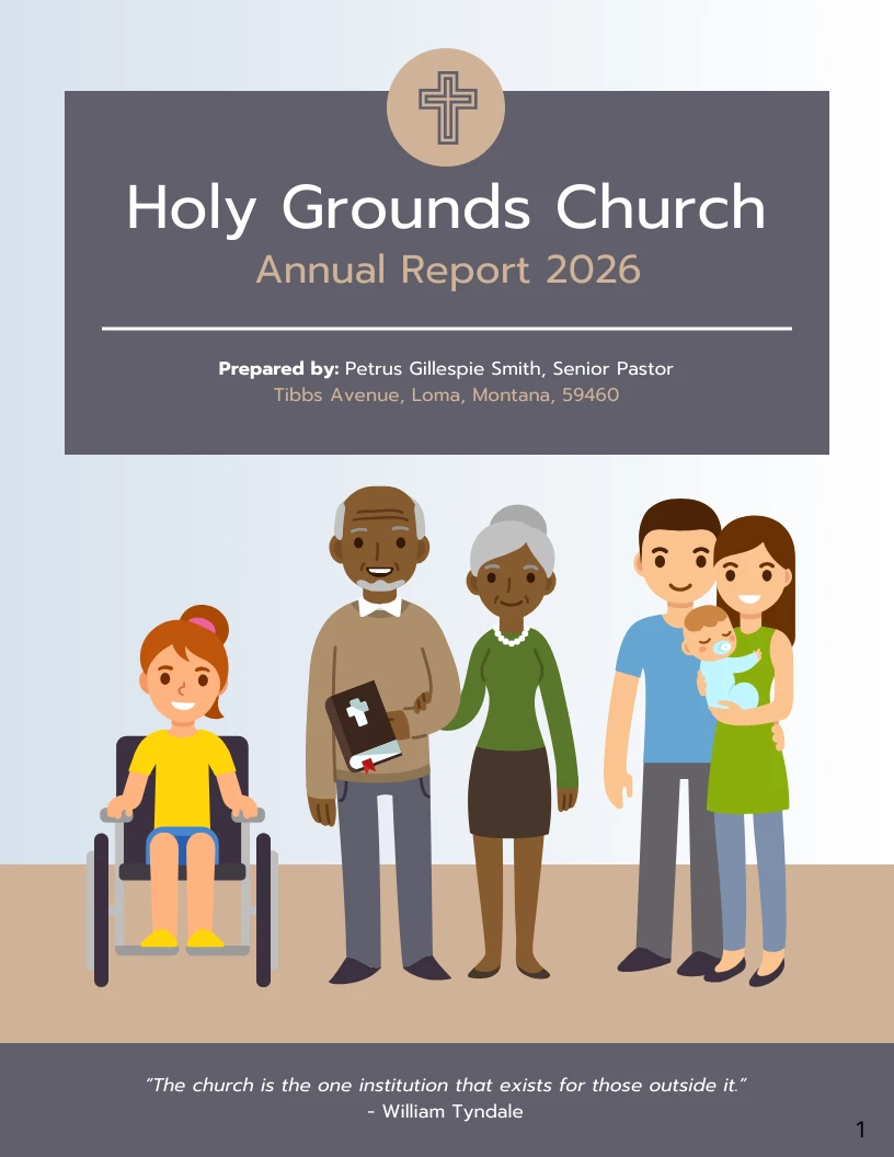 Church Annual Report Template - Venngage