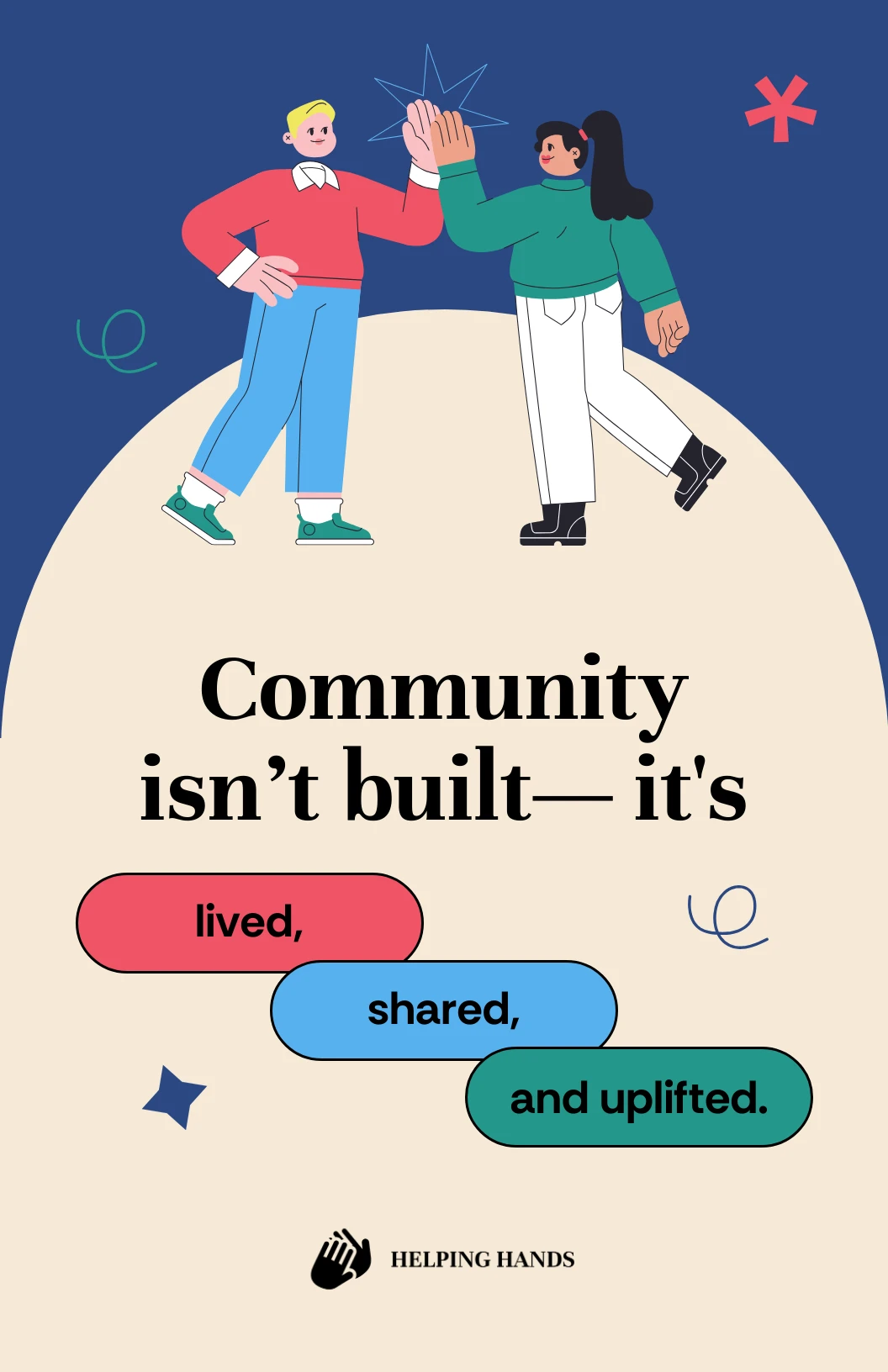 Community Collaboration Motivational Quote Poster - Venngage