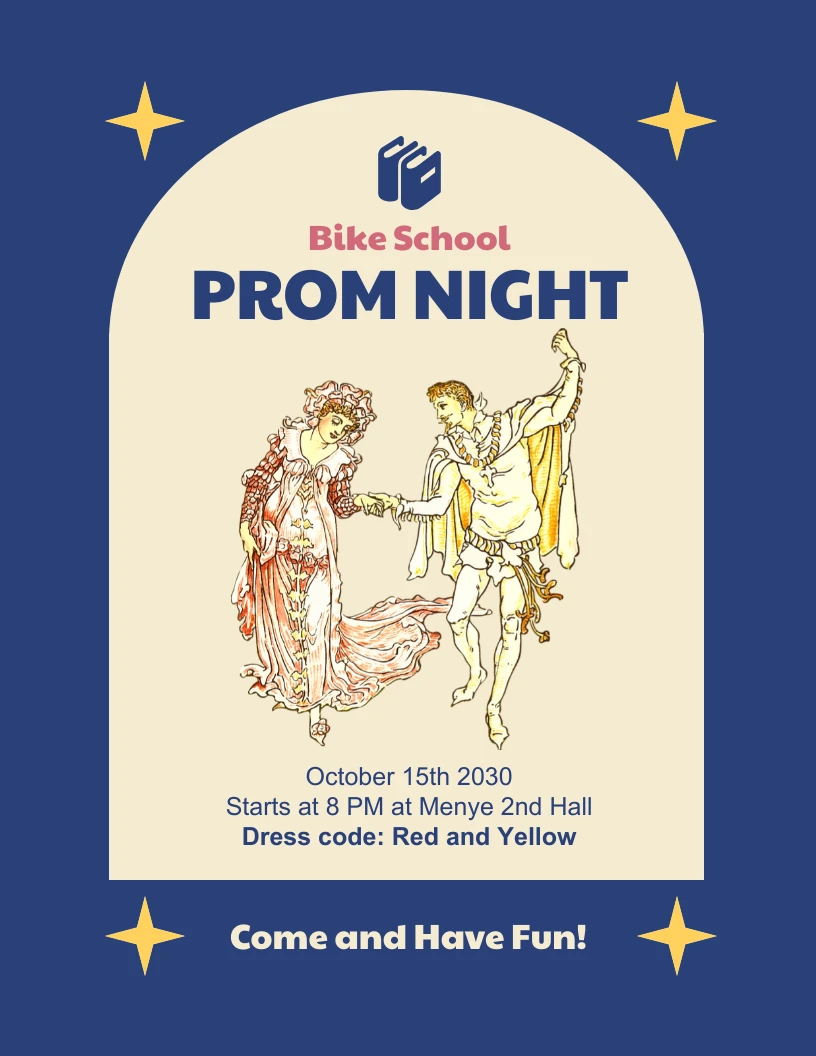 Vintage Prom Night Flyer Template - Venngage