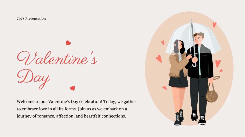 Ebb Valentine's Day Presentation Template - Venngage