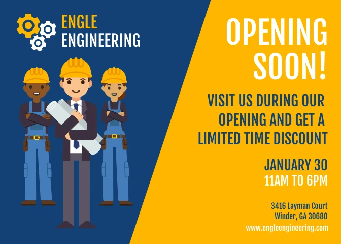 Dark Engineer Business Postcard - Venngage