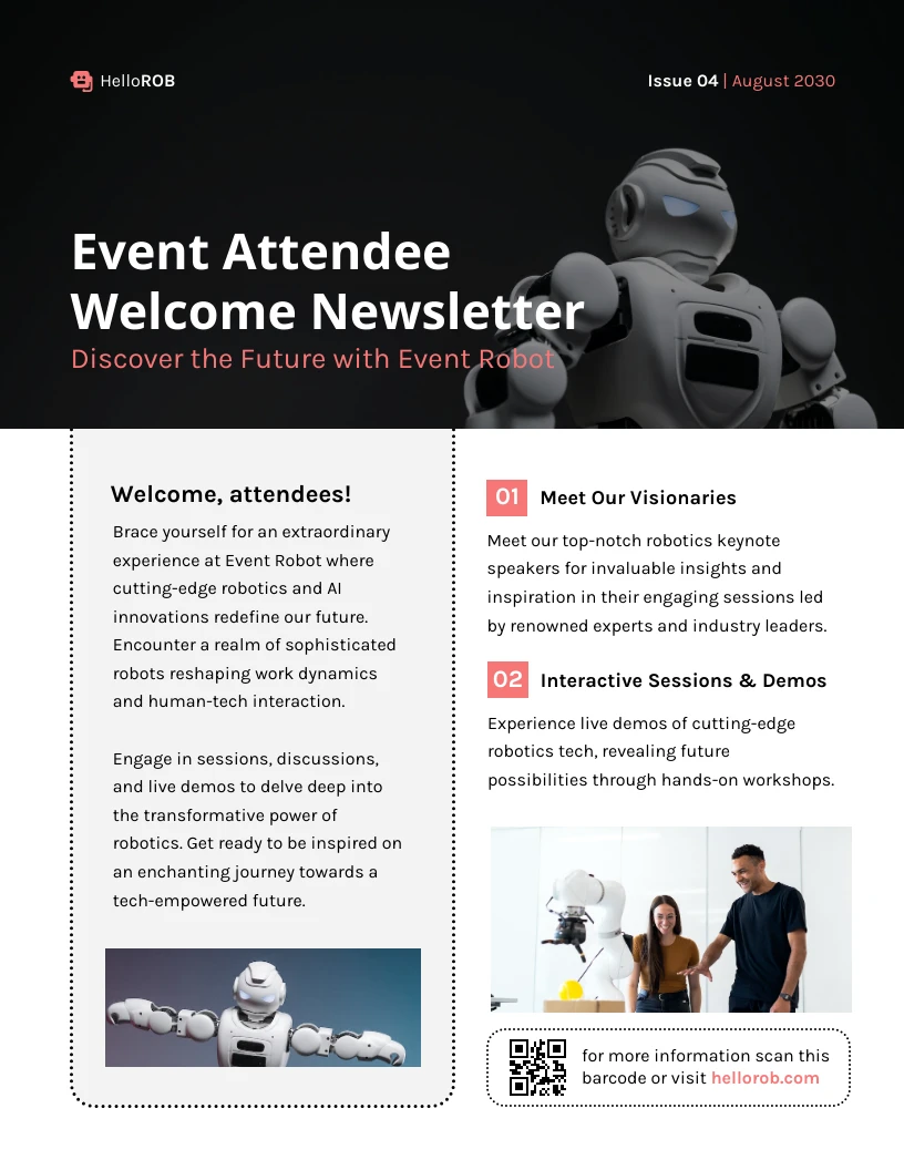 Event Attendee Welcome Email Newsletter Template - Venngage