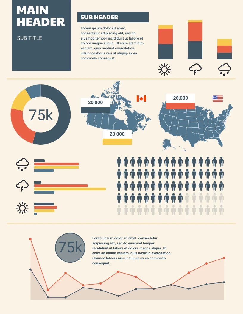 Simple Statistics Infographic Template - Venngage