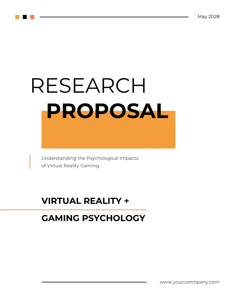 Simple Minimalist Design Research Proposal Template - Venngage