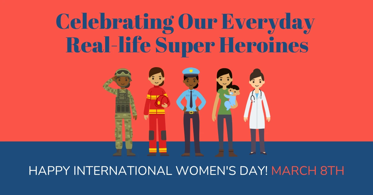 Super Heroines International Women's Day Facebook Post - Venngage