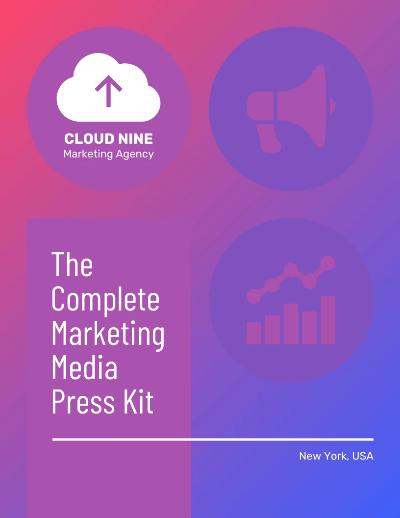 Marketing Media Press Kit Template - Venngage