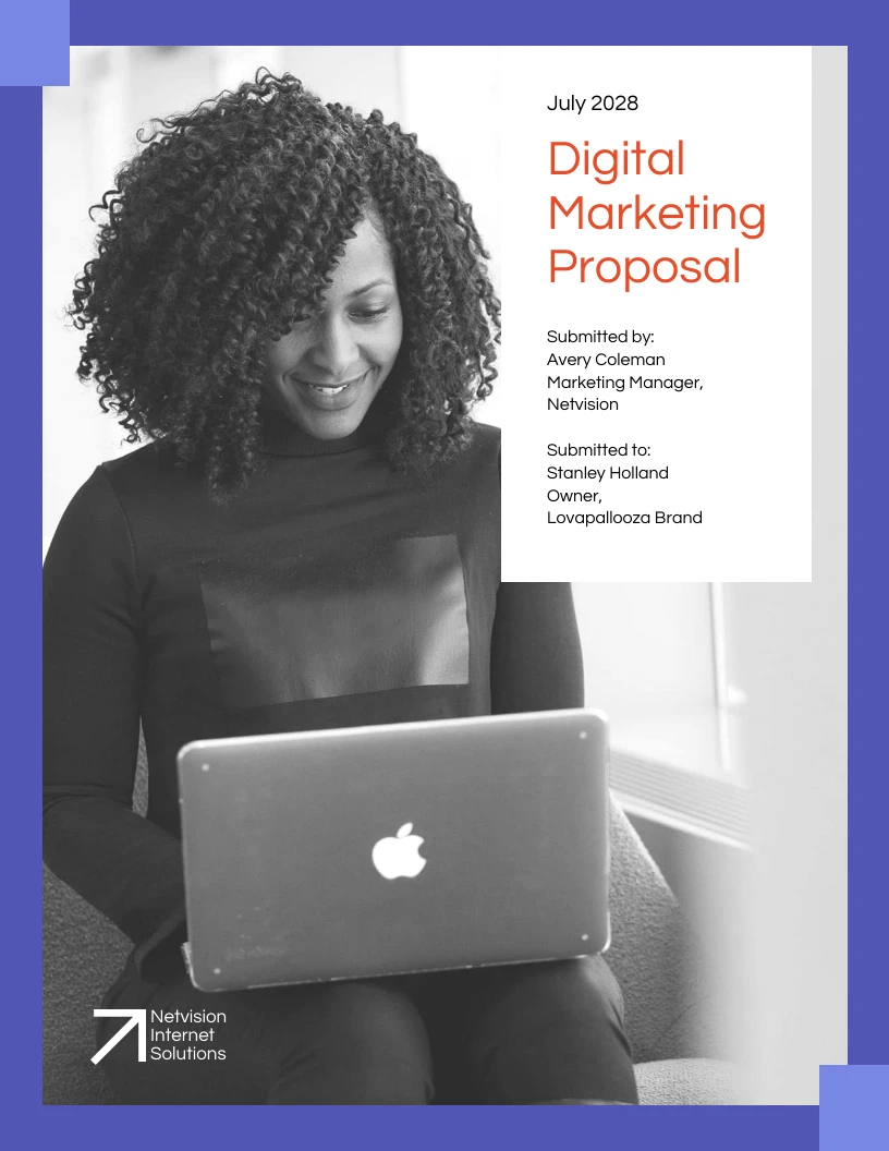 Ejemplo de propuesta de marketing digital - Venngage